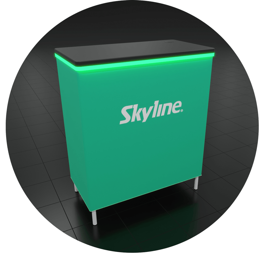 Skyline Exhibits' Counters & Tables for Trade Shows & Events