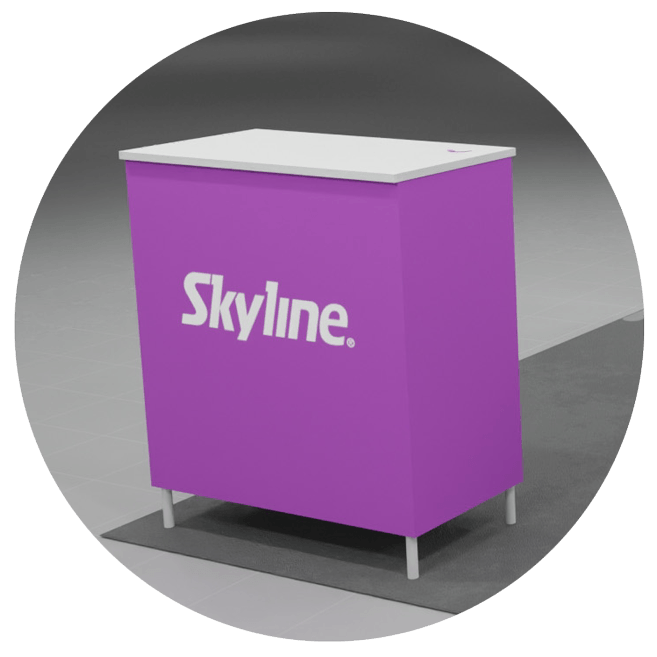 Skyline Exhibits' Counters & Tables for Trade Shows & Events